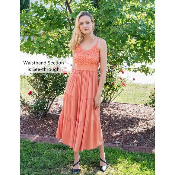 Dokuritu | Dresses | Dokuritu Womens Beach Crochet Lace Maxi Dress ...